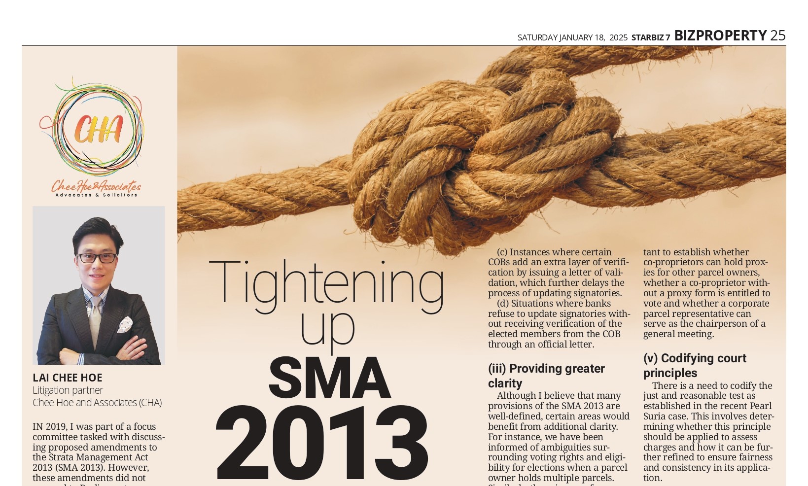 Amendments to Strata Management Act 2013 ("SMA 2013") - Tightening up ...